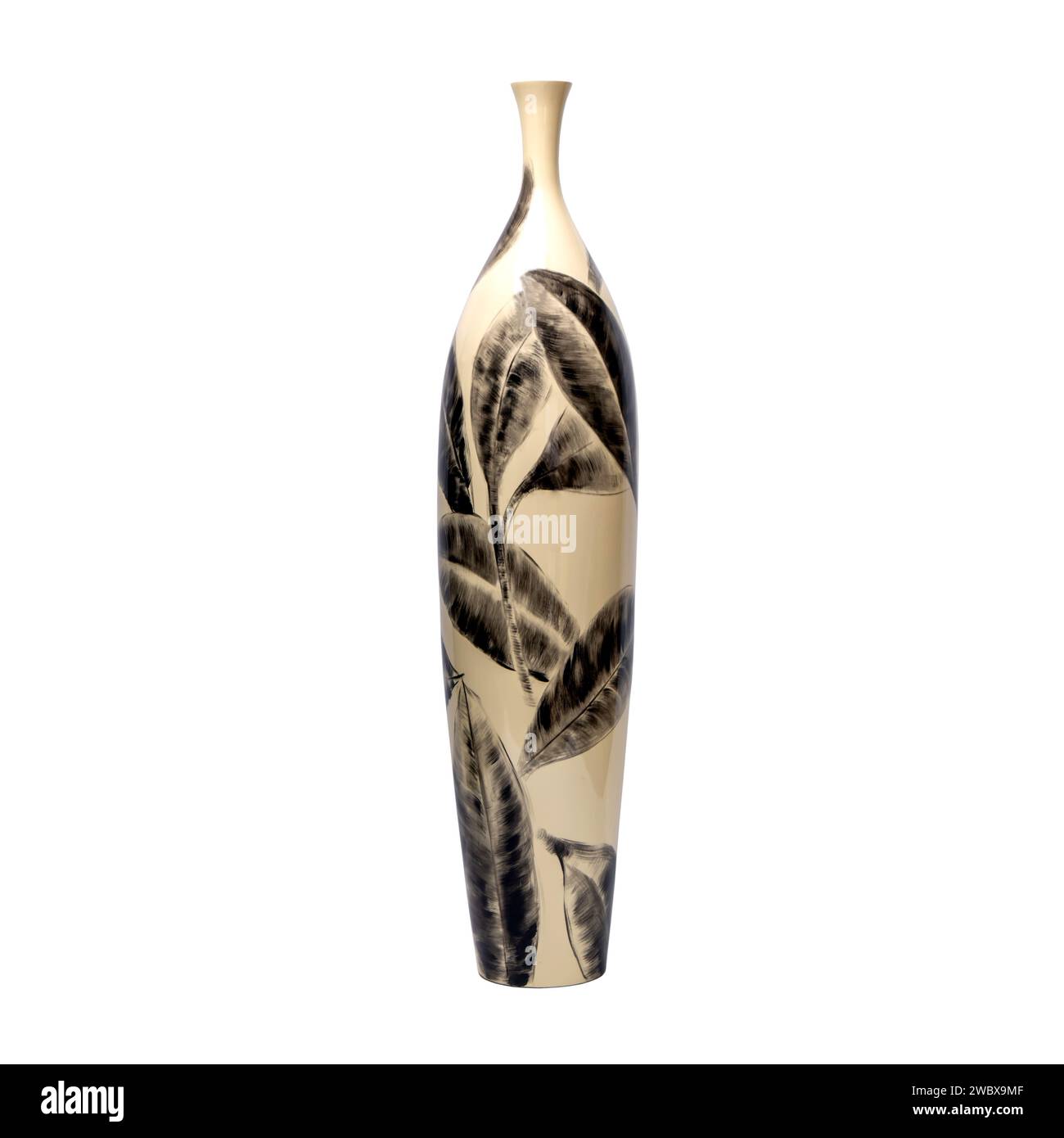 Luxury porcelain vase for artificial and fresh flowers isolated on ...