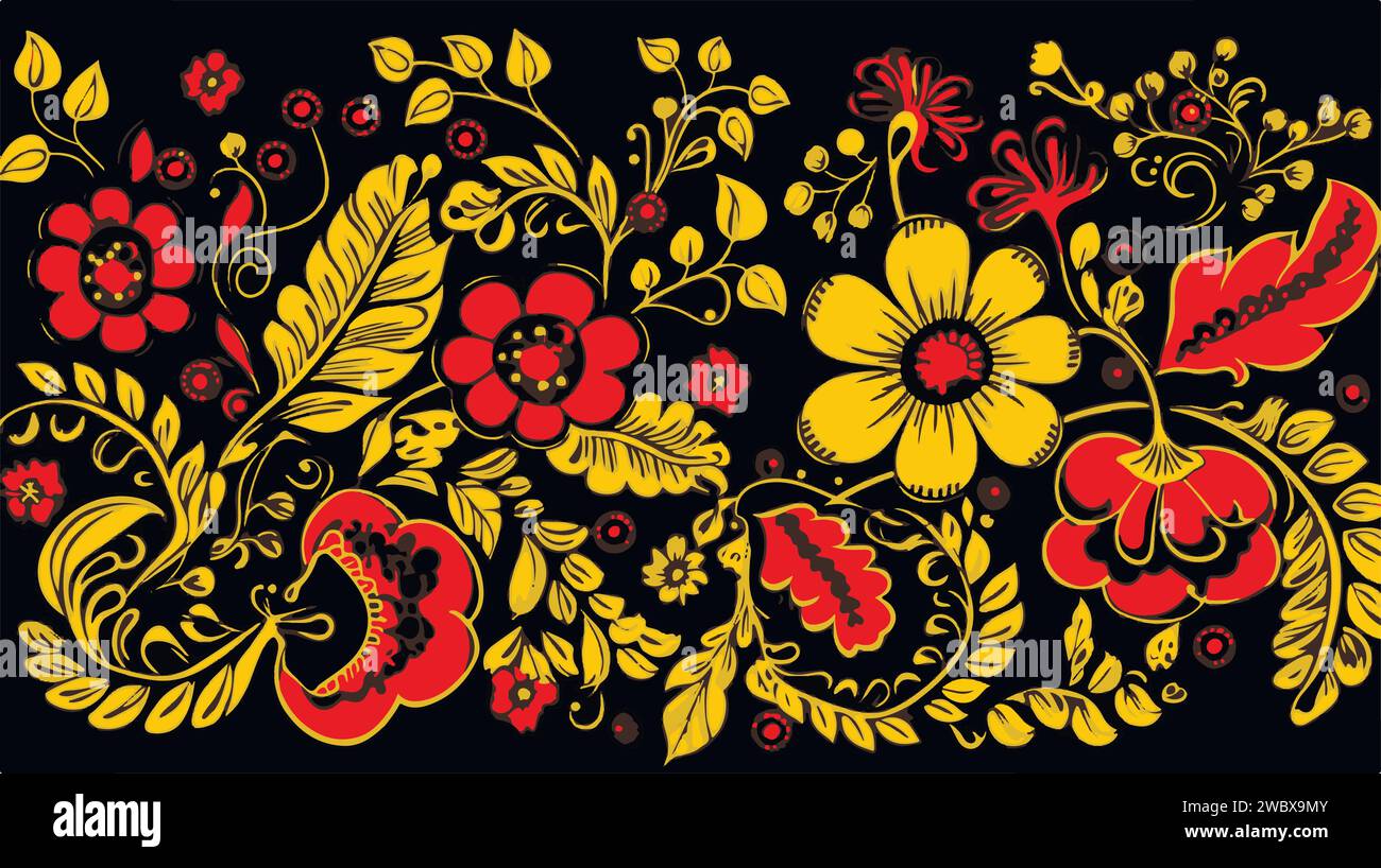 Russian pattern vector folklore hi-res stock photography and images - Alamy