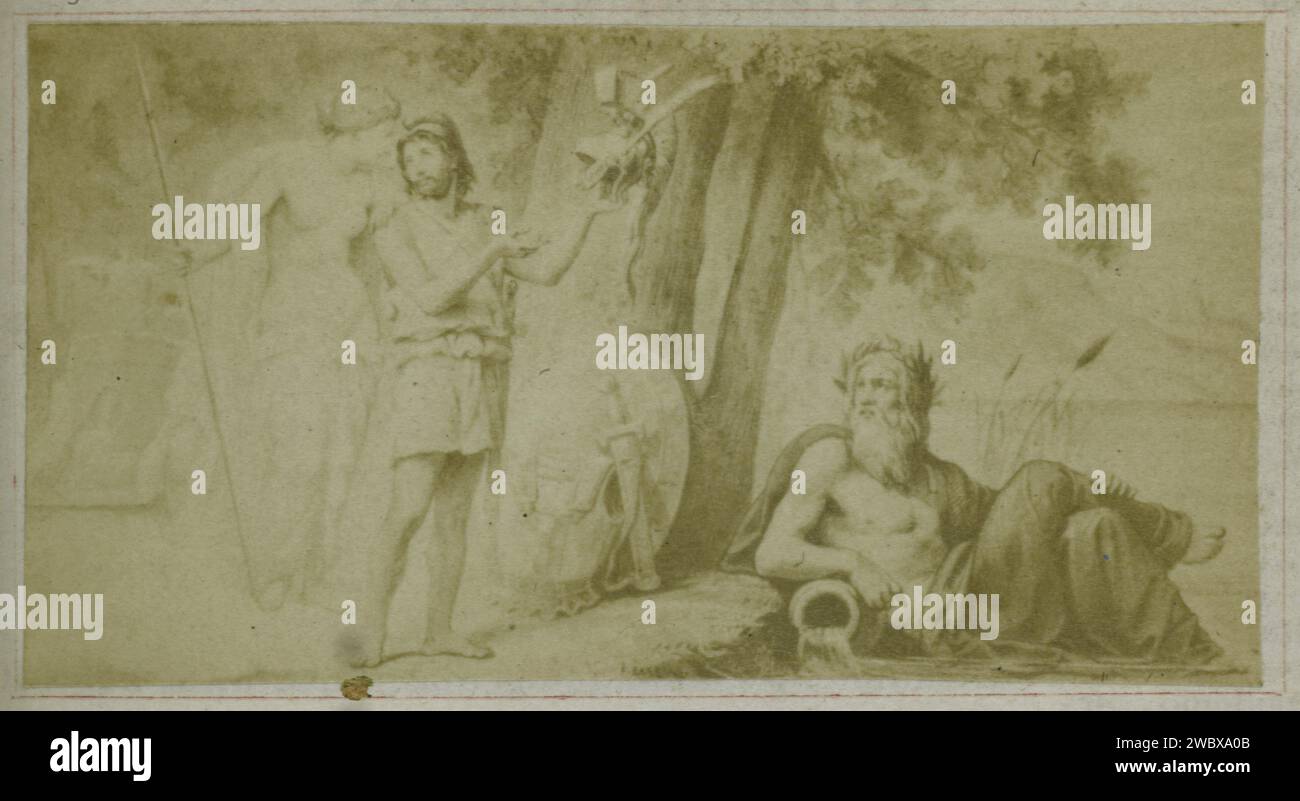 Photo production of a painting, representing Aeneas receives new ...