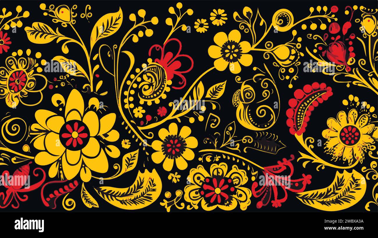 Russian pattern vector folklore hi-res stock photography and images - Alamy