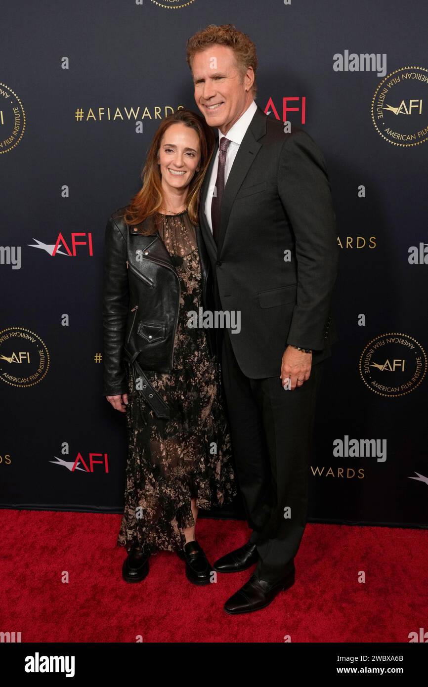 Jessica Elbaum, left, and Will Ferrell arrive at the AFI Awards on ...