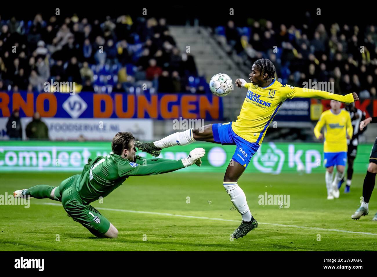 WAALWIJK, Netherlands. 12th Jan, 2024. SPO, Mandemakers Stadium, Dutch ...