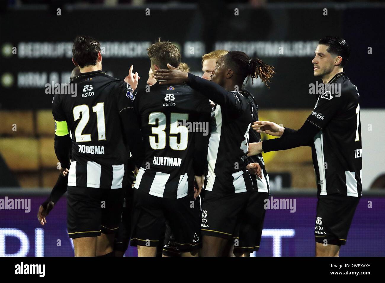 WAALWIJK - (lr) Justin Hoogma of Heracles Almelo, Stijn Bultman of ...