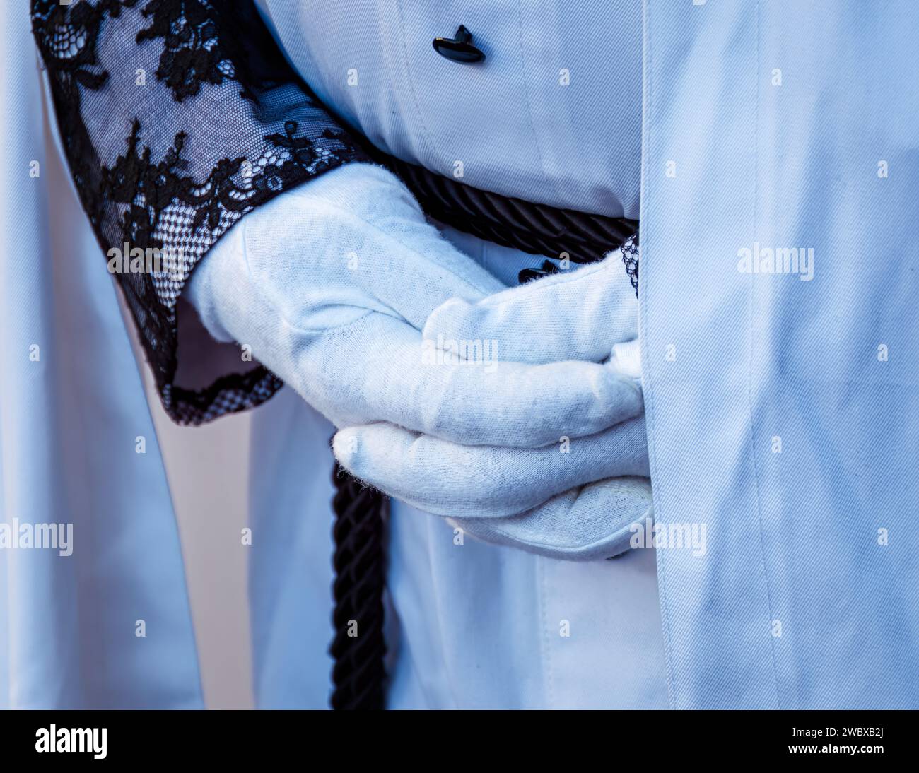 A moment of reflection in the holy week in Valladolid (Castile and León ...