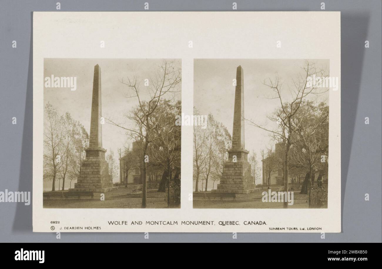 Monument for Wolfe and Montcalm, Quebec, J. Dearden Holmes, 1924 - 1926 ...