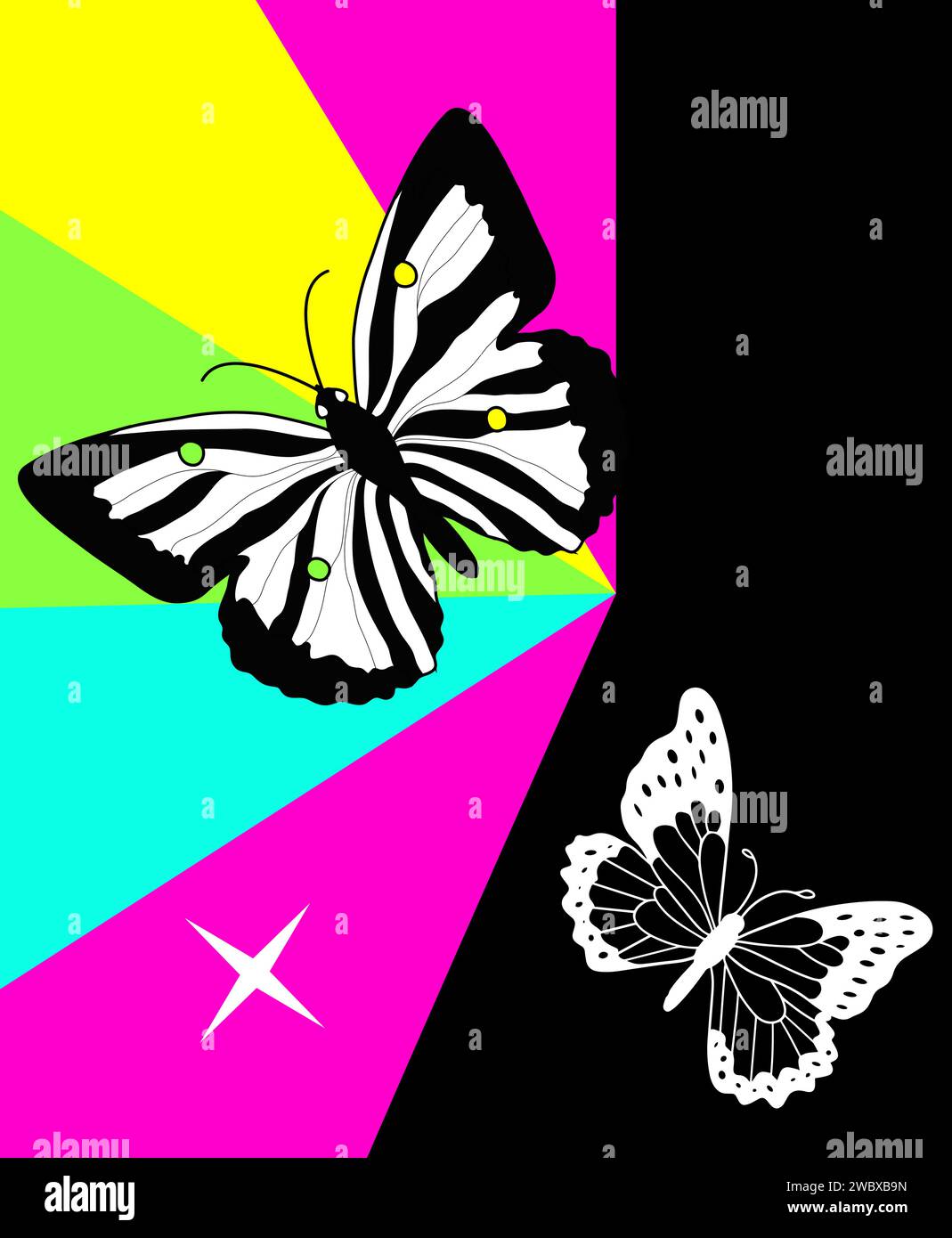 Y2K psychedelic acid rainbow poster. Modern art templates with words I ...