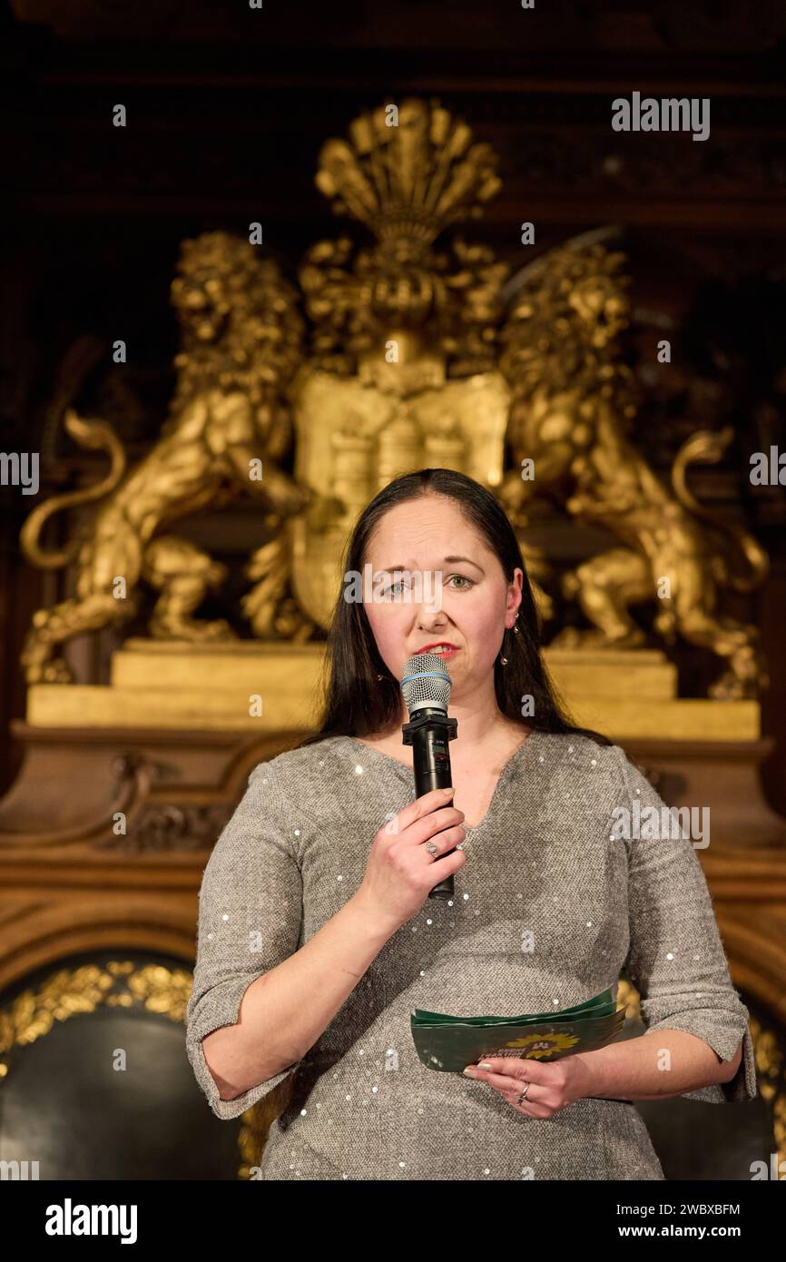 Hamburg, Germany. 12th Jan, 2024. Jenny Jasberg (Bündnis 90/Die Grünen ...