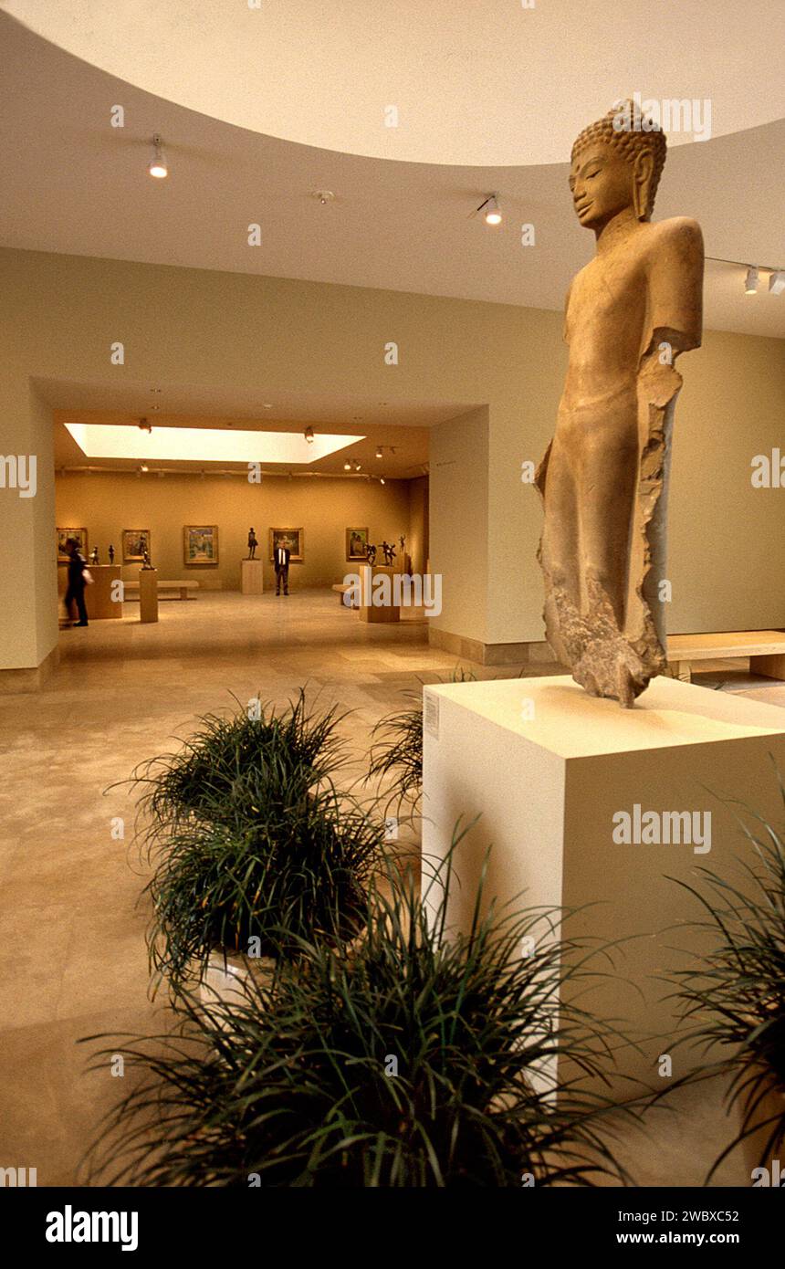 Interior with sculpture on display at the Norton Simon Museum, Pasadena ...