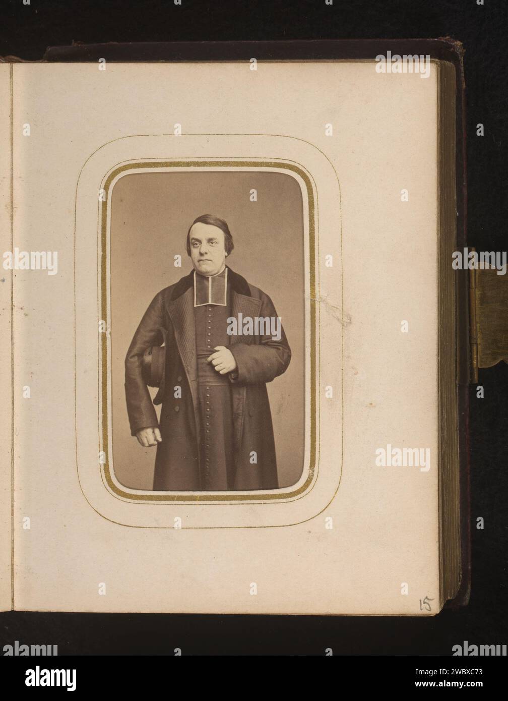 Portrait of a priest, Anonymous, 1860 - 1900 Photograph. visit card ...