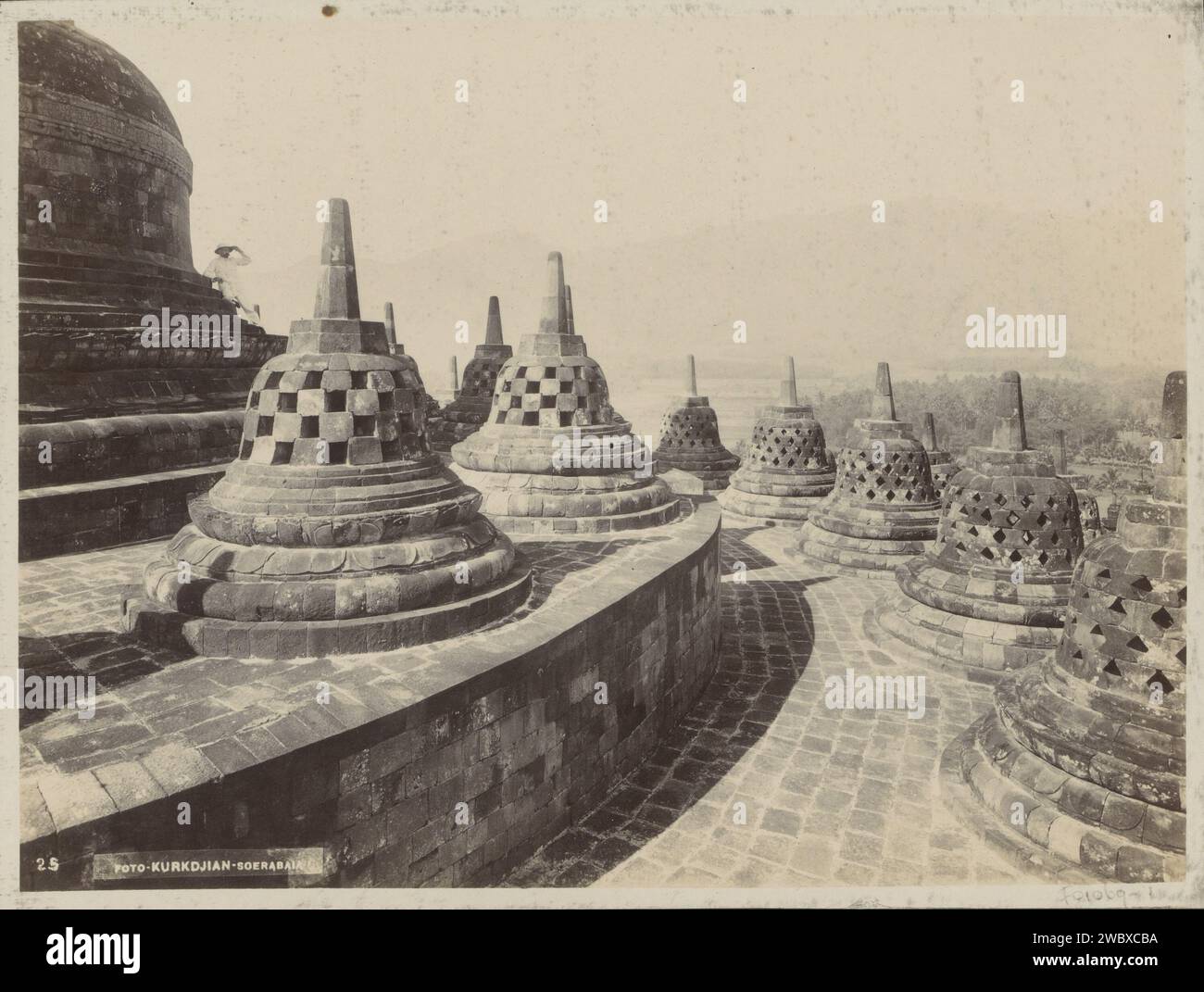 Stoepas of the Borubudur on Java, Onnes Kurkdjian, 1912 photograph Part ...