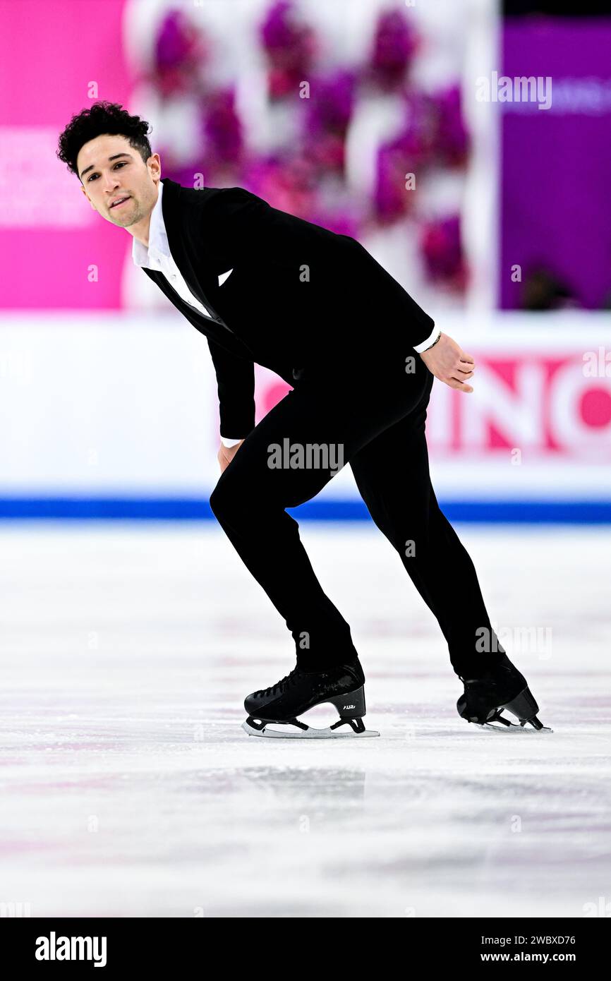 Luc ECONOMIDES (FRA), during Men Free Skating, at the ISU European ...