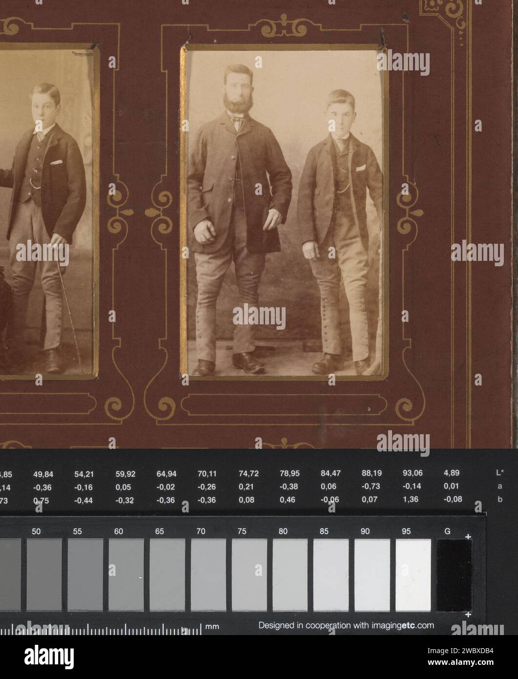 Portrait of father and son, Henry Robert Sherborn, 1870 - 1899 Photograph. visit card This photo ...