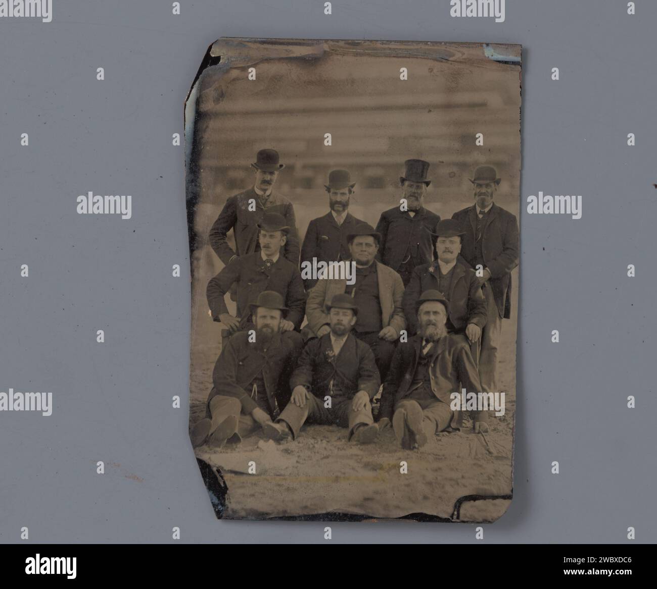 Group portrait of ten unknown men, Anonymous, 1855 - 1900 photograph ...