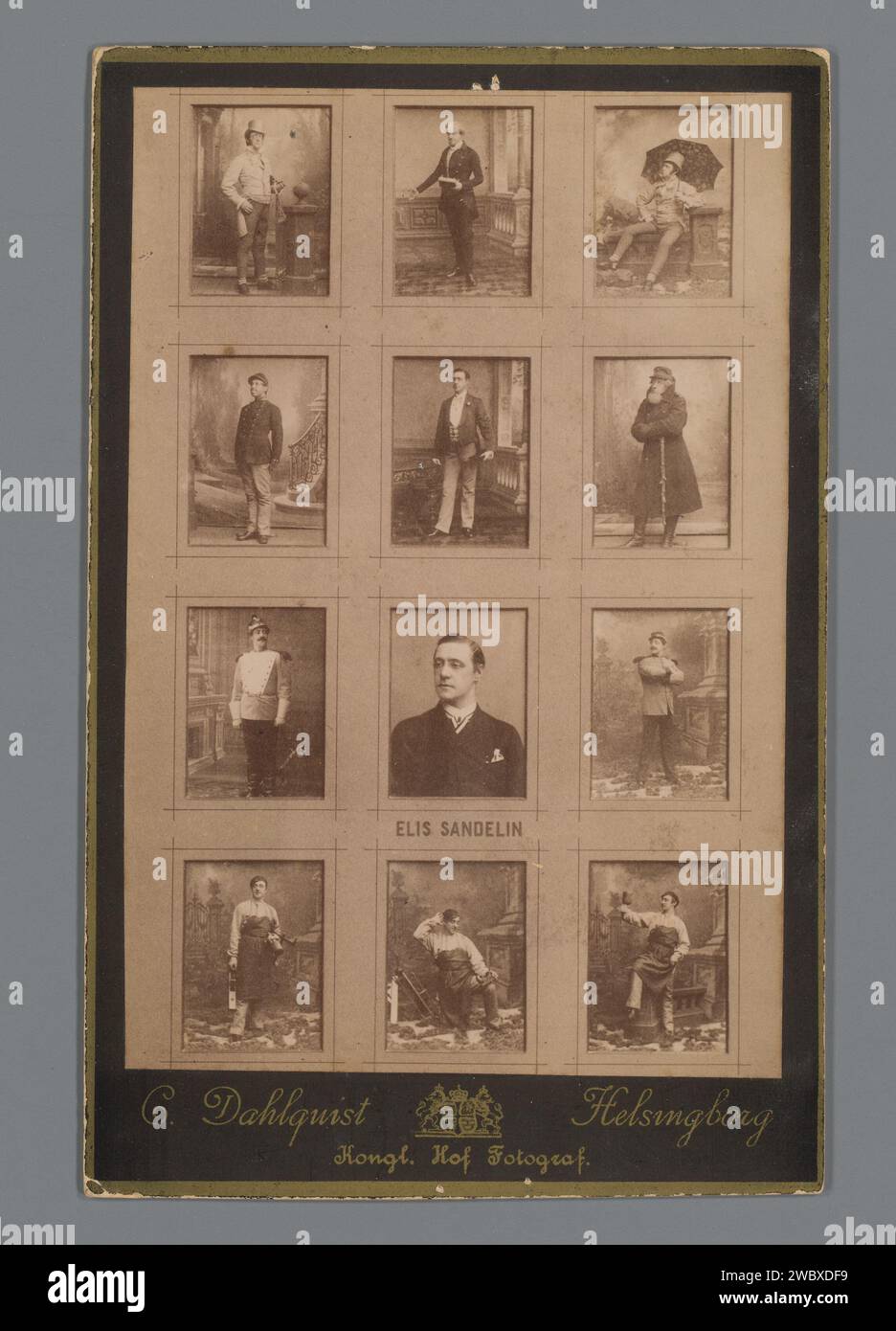 Collage Van Miniatuurportretten van Elis Sandelin in Miscellaneous role ...