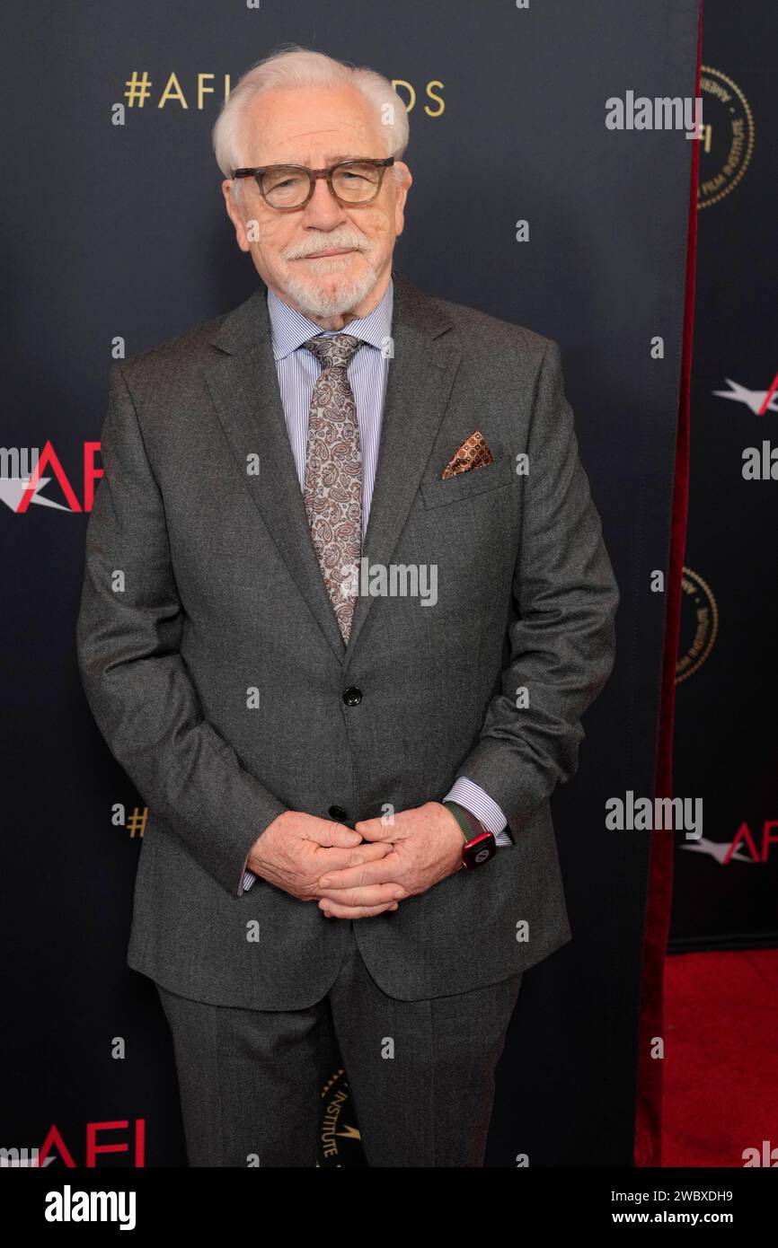 Brian Cox arrives at the AFI Awards on Friday, Jan. 12, 2024, at the ...