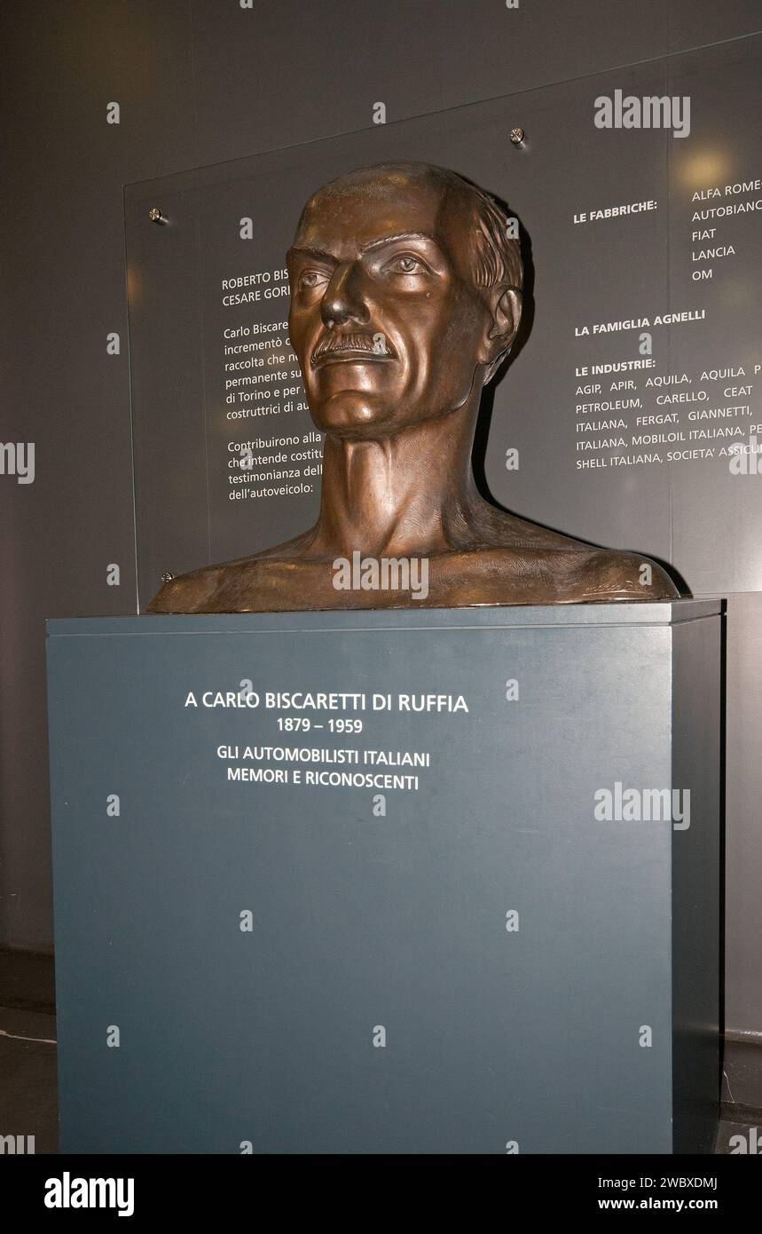 Commemorative bust of Carlo Biscaretti di Ruffia (1879-1959) at Museo ...