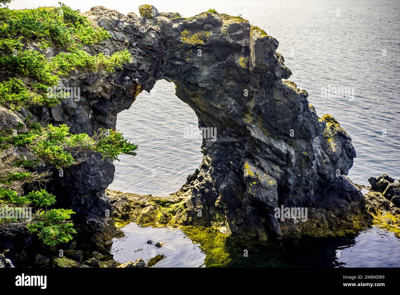 A tourist attraction on Grand Manan Island on as Hole-in-the-wall Stock Photo - Alamy