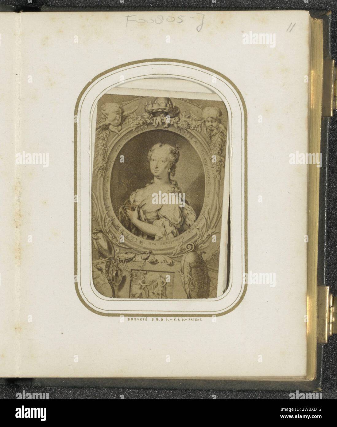 Photo production of (presumably) a print of Princess Anna, wife of ...