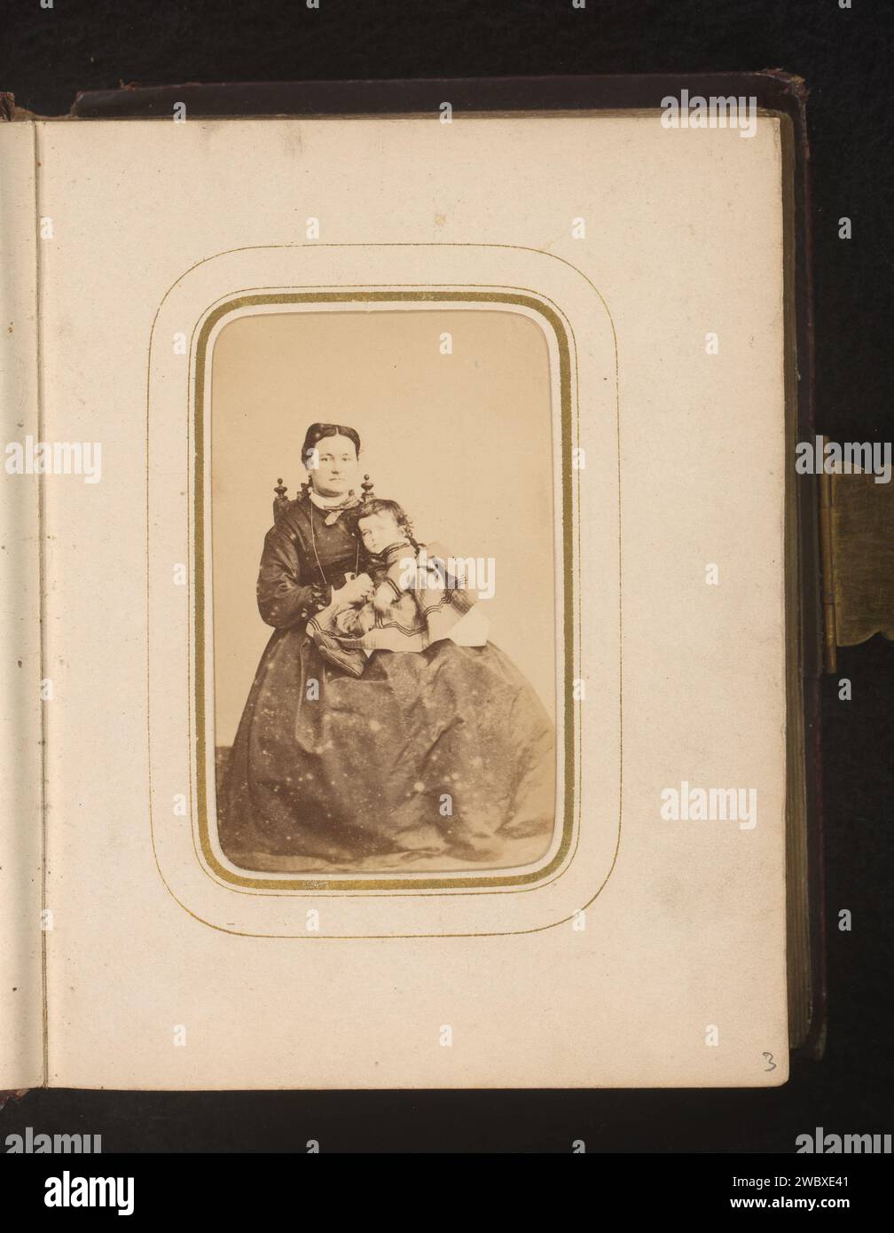 Portrait of a woman, sitting with a child on their lap, Pepin, 1860 ...