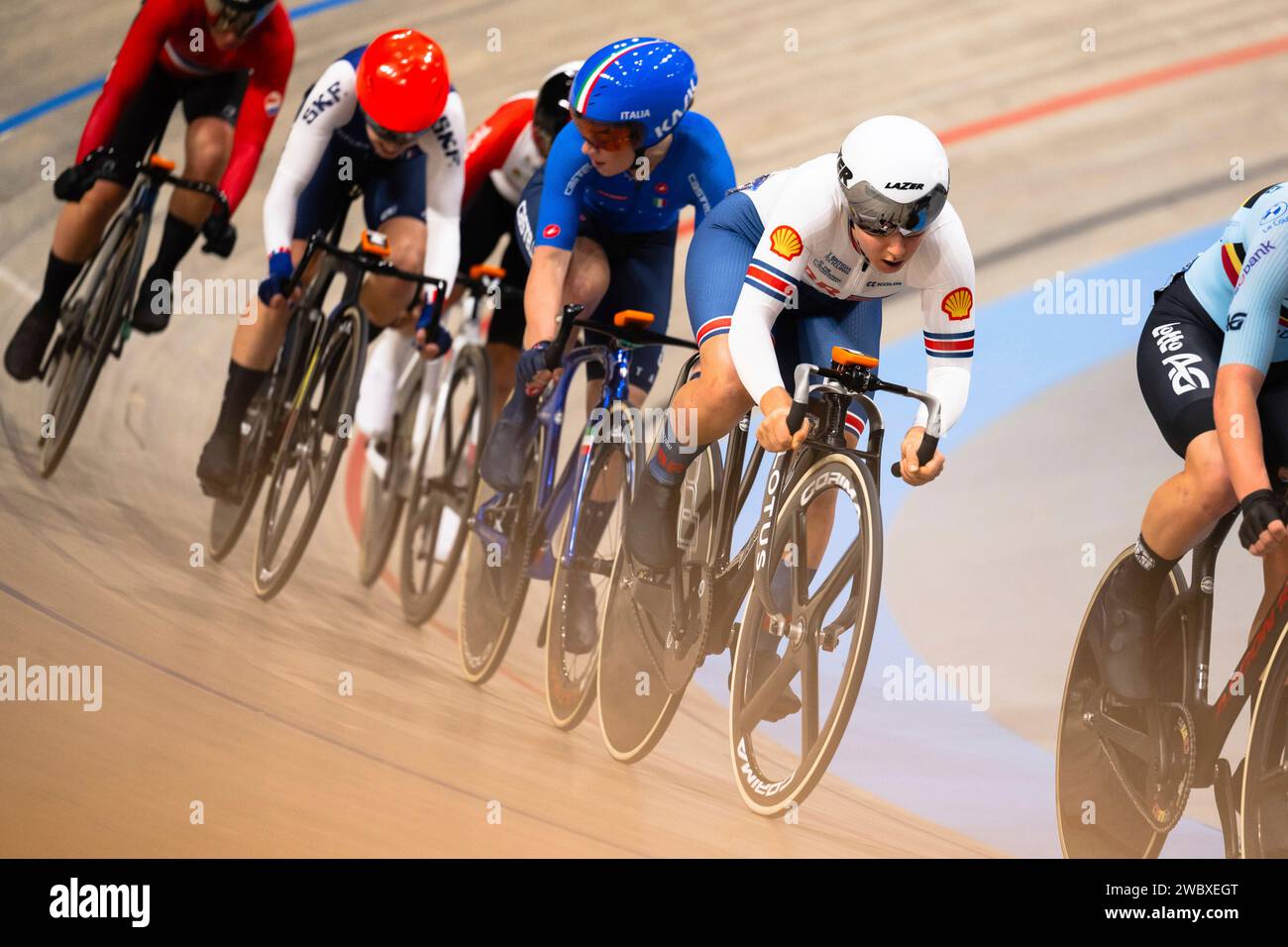 vorne: Neah Evans (GBR), UEC Track Cycling European Championships ...