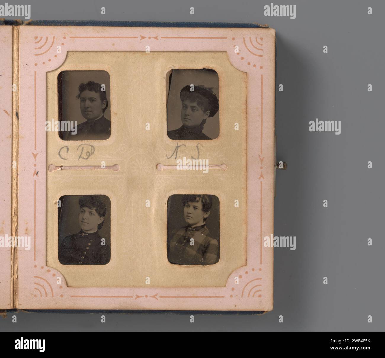 Four portraits of young women, Anonymous, 1855 - 1940 photograph These ...