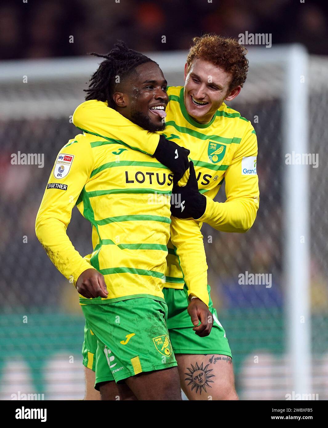 Norwich City's Jonathan Rowe celebrates scoring their side's first goal ...