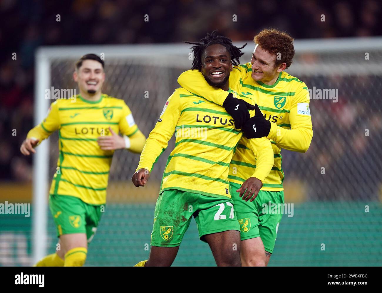 Norwich City's Jonathan Rowe celebrates scoring their side's first goal ...