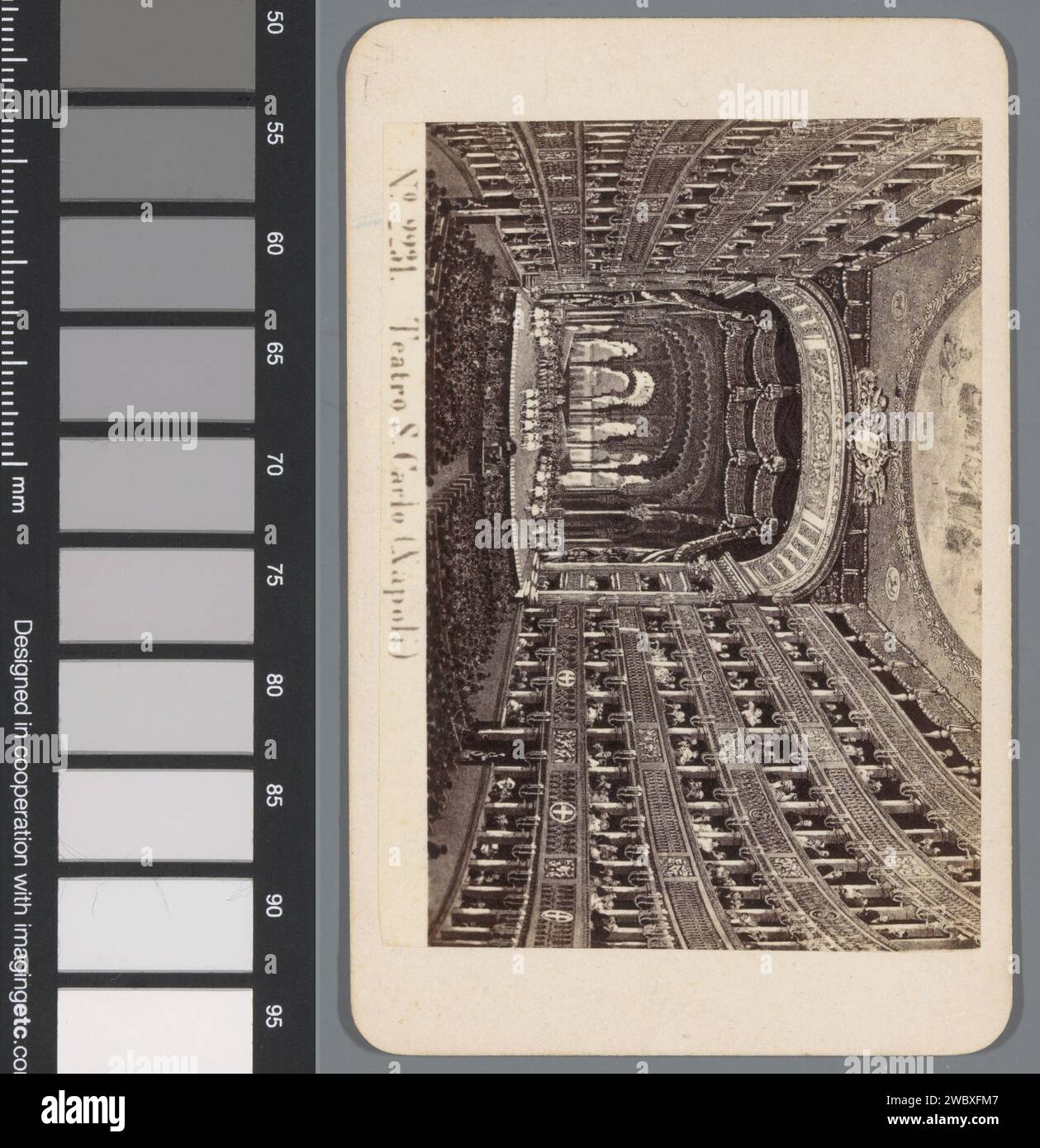 Photo production of a print of the Teatro San Carlo, Naples, Giorgio ...