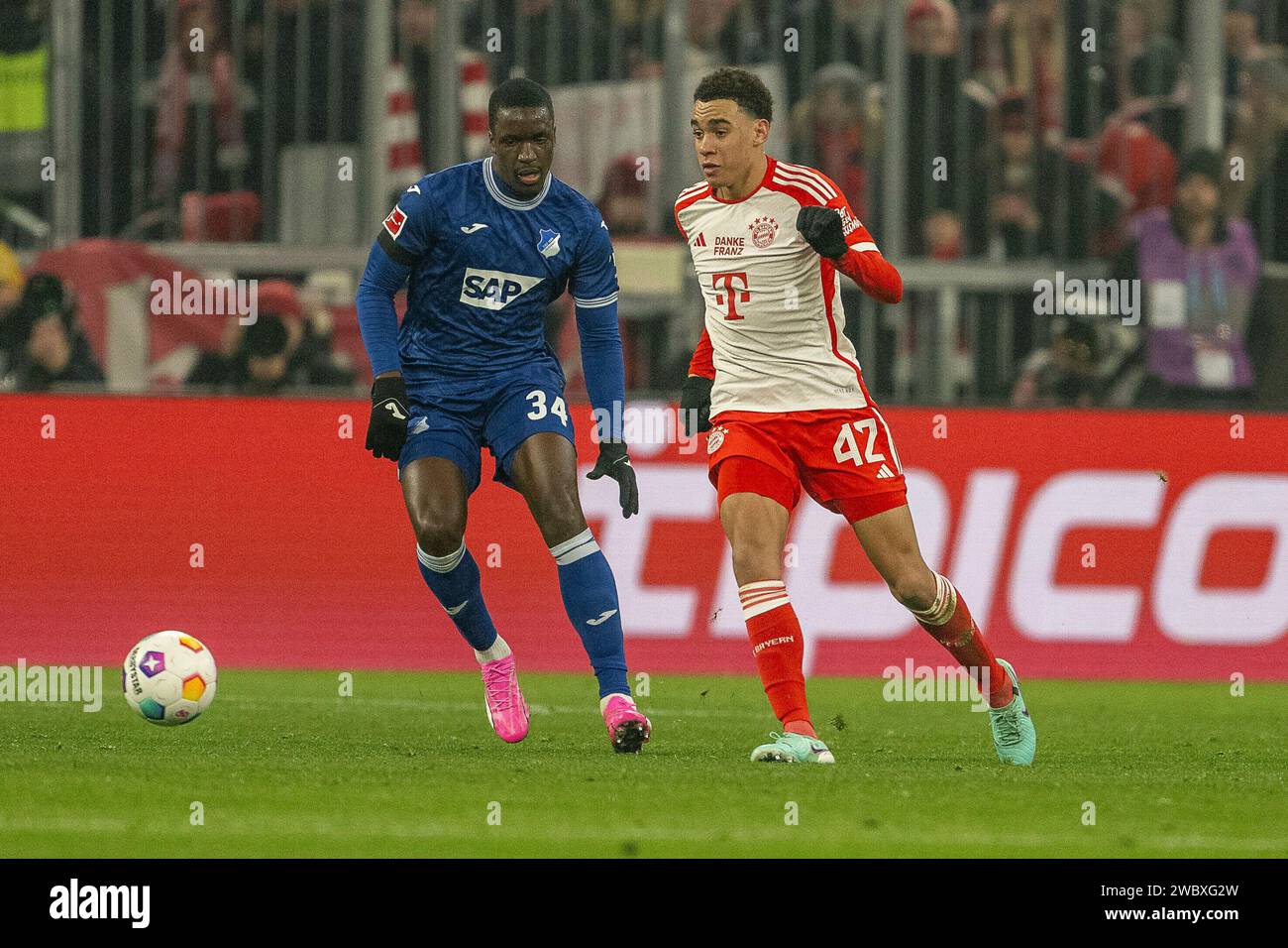 Muenchen, Deutschland. 12th Jan, 2024. Stanley Nsoki (TSG 1899 ...