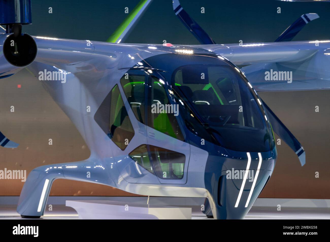 Las Vegas, NV, USA. 12th Jan, 2024. View of the S-A2 eVTOL (electric ...