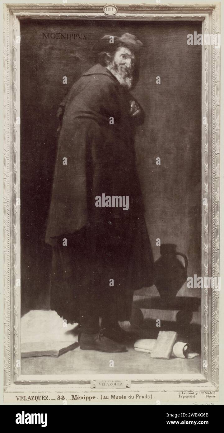 Photo production of a painting by Velázquez, representing a portrait of ...