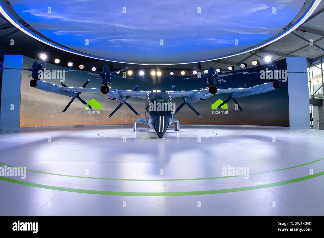 Las Vegas, NV, USA. 12th Jan, 2024. View of the S-A2 eVTOL (electric ...