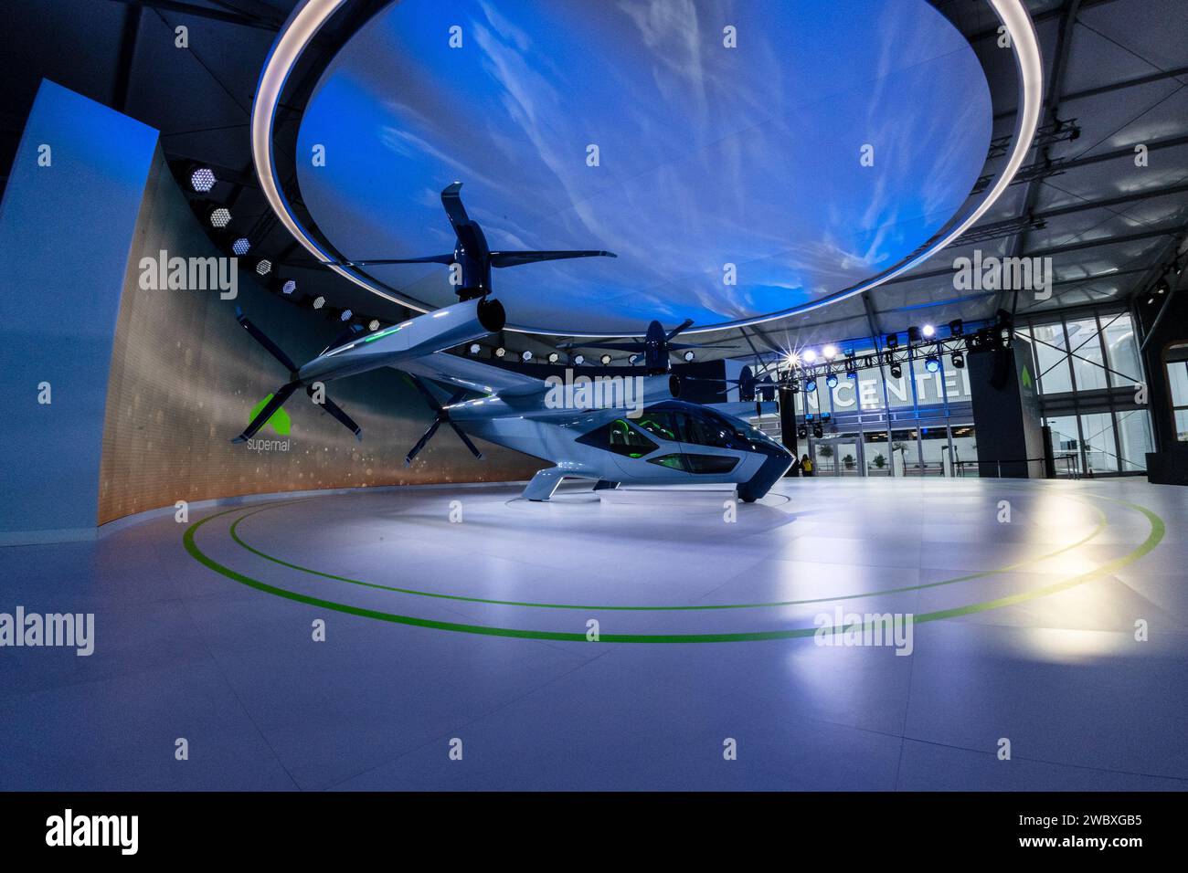 Las Vegas, NV, USA. 12th Jan, 2024. View of the S-A2 eVTOL (electric ...