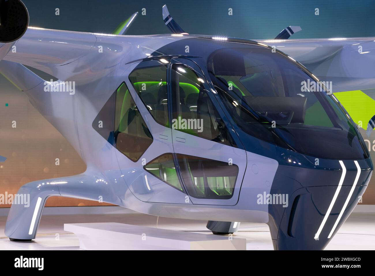 Las Vegas, NV, USA. 12th Jan, 2024. View of the S-A2 eVTOL (electric ...