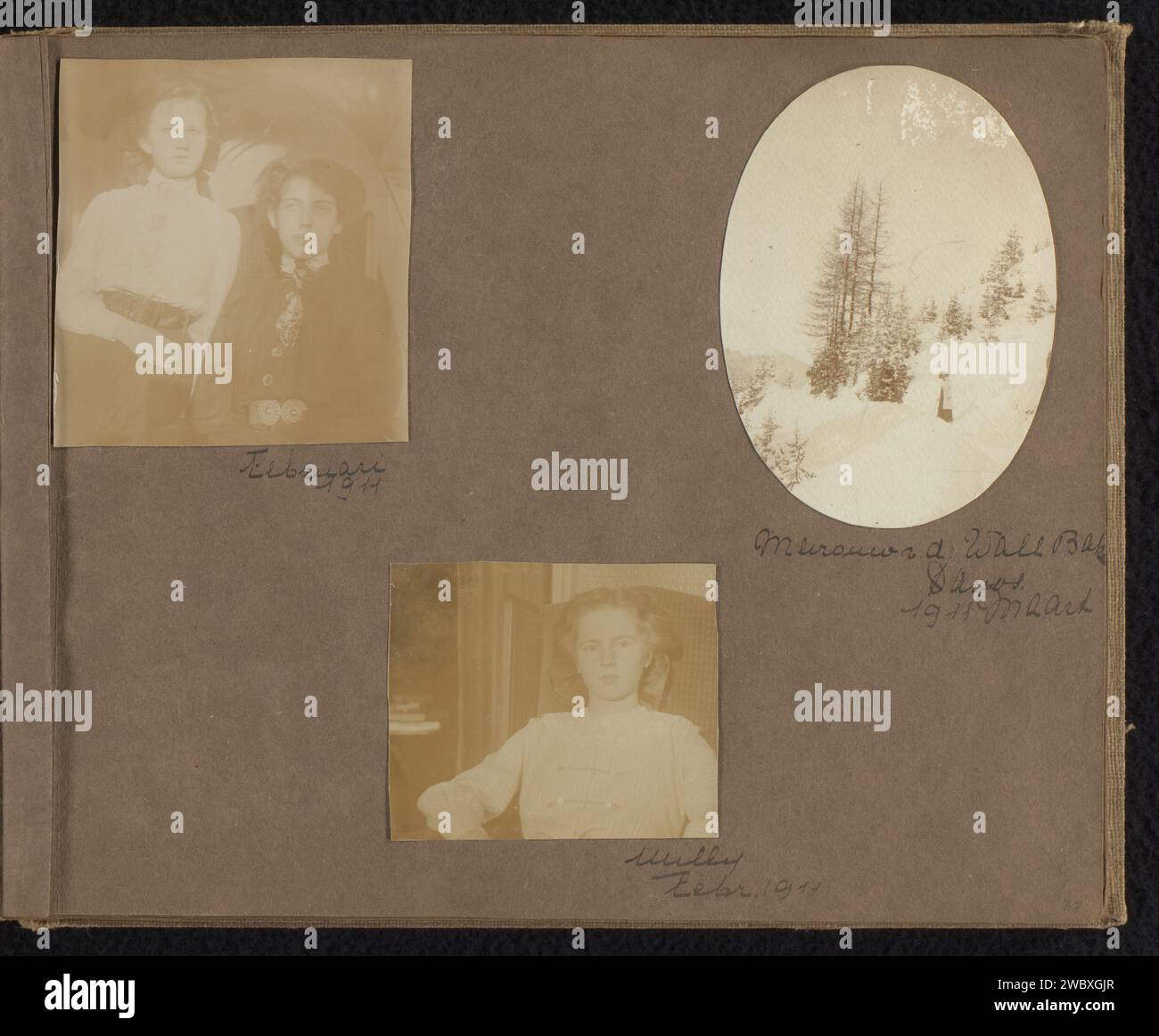 Three photos of Loentje Onnen with Winny Uhlenbeck, Willy Onnen and a ...