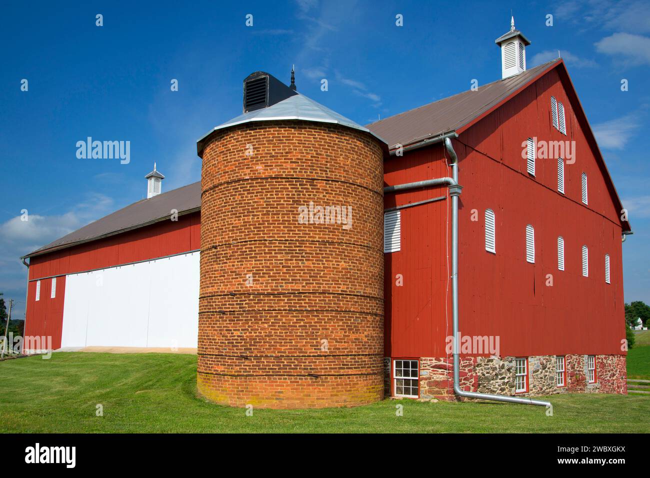 Thomas Farm barn, Monocacy National Battlefield, Maryland Stock Photo ...
