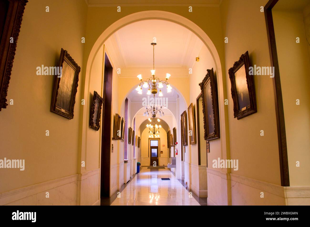 Hallway, New Hampshire State Capitol, Concord, New Hampshire Stock ...