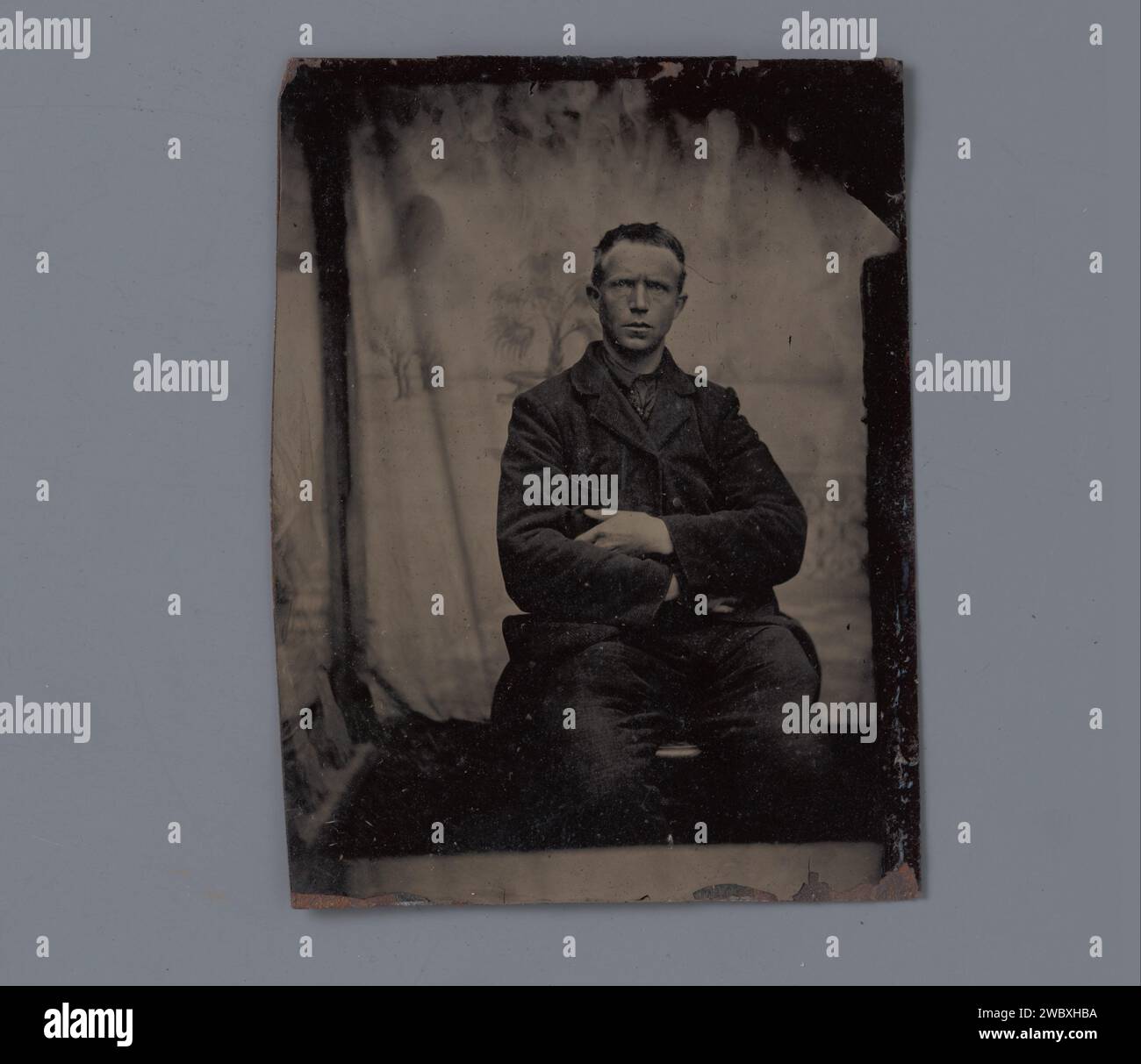 Portrait of an unknown sitting man, Anonymous, 1855 - 1900 photograph ...