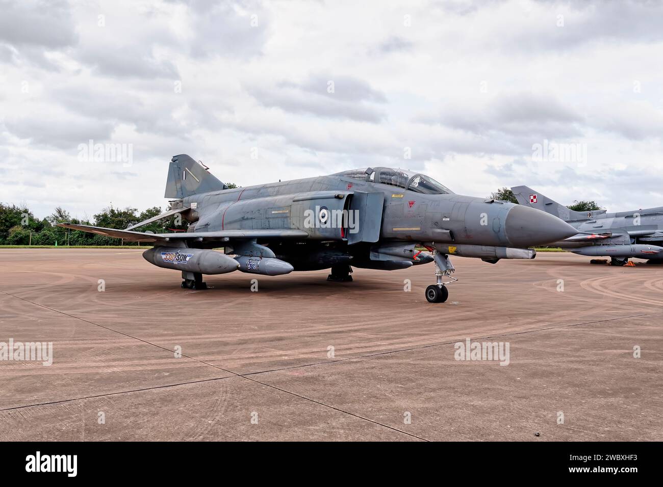 RAF Fairford, Gloucestershire, UK - July 15 2023: Hellenic Air Force McDonnell Douglas F-4E ...