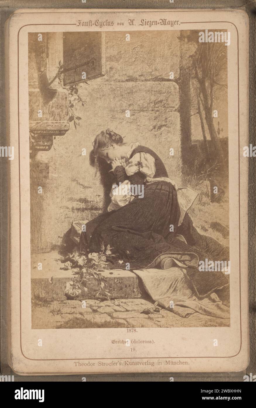 Photo production of (presumably) a drawing entitled 'Gretchen (Dolorosa ...