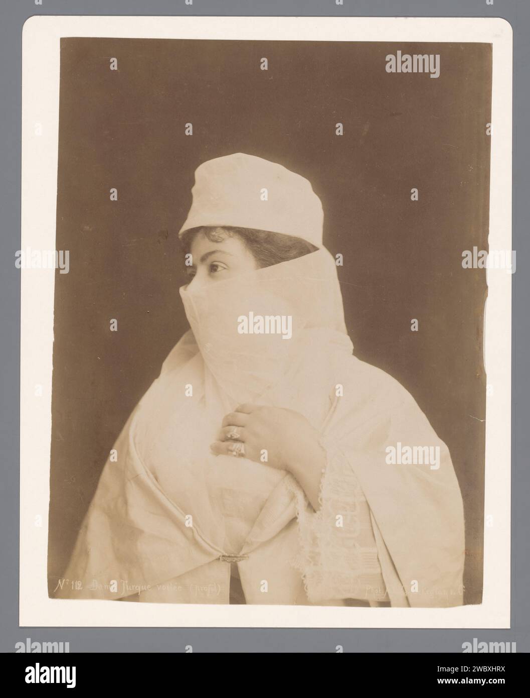 Portrait of an unknown veiled Turkish woman, G. Lekegian & Co., 1887 ...