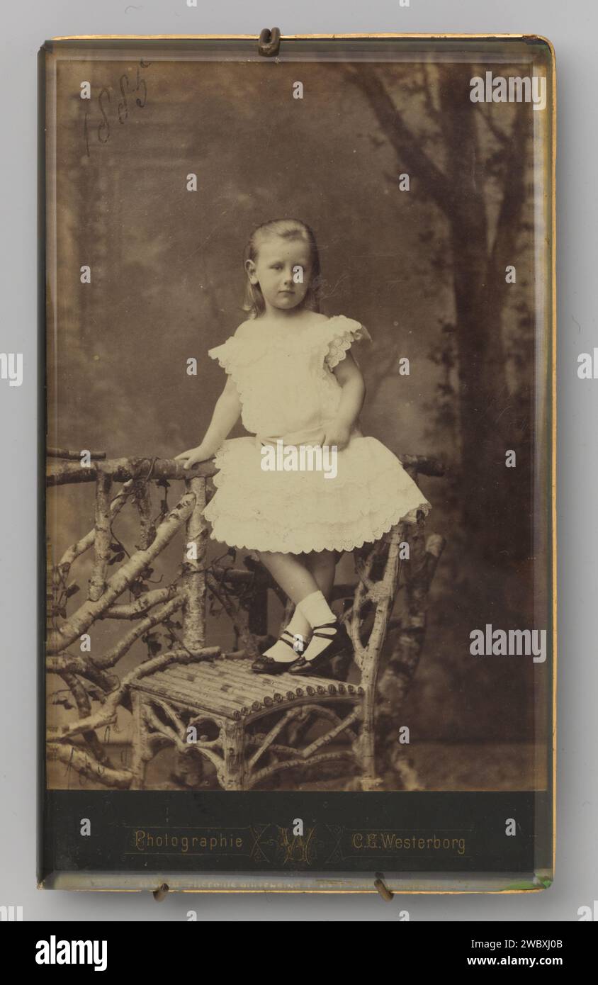 Portrait of Princess Wilhelmina on a chair, Carel Eduard Westerborg ...
