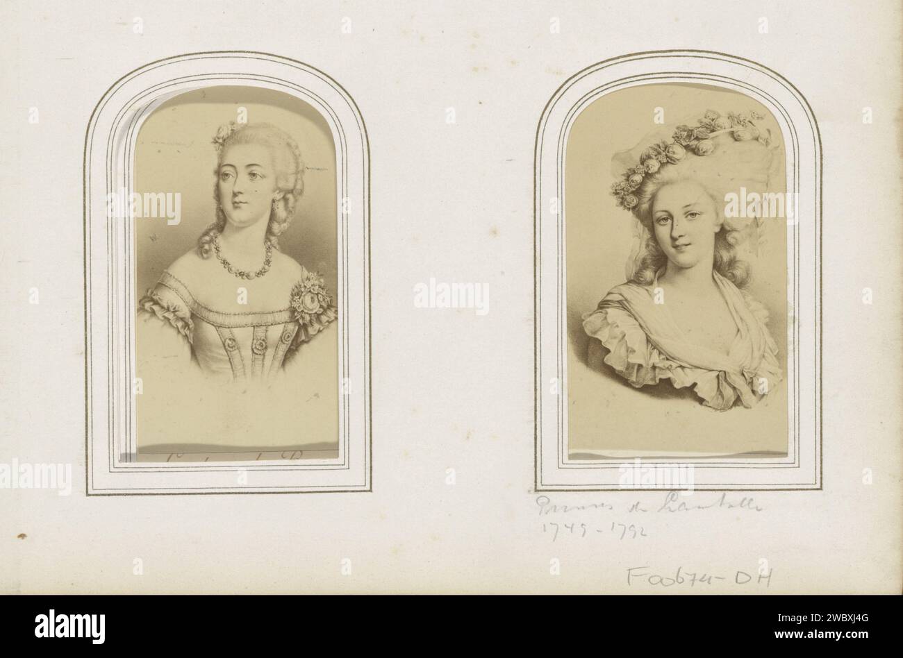 Photo production of (presumably) a print of Marie-Thérèse Louise de ...