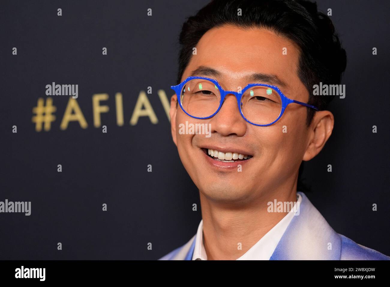 Lee Sung Jin arrives at the AFI Awards on Friday, Jan. 12, 2024, at the Four Seasons Beverly ...