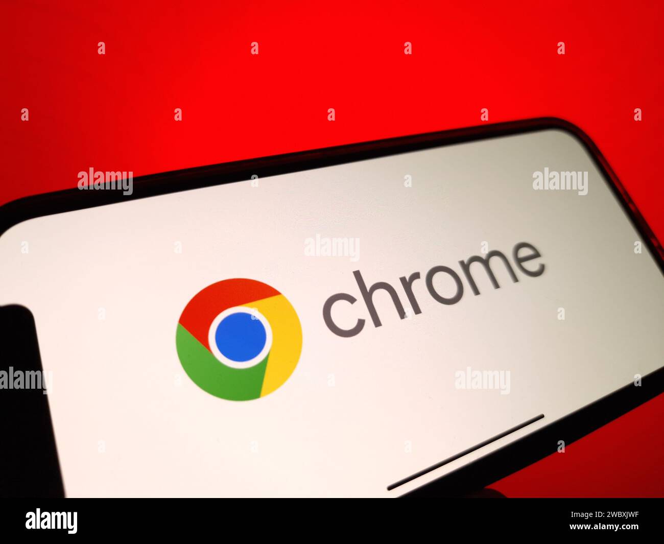 Konskie, Poland - January 12, 2024: Google Chrome logo displayed on ...