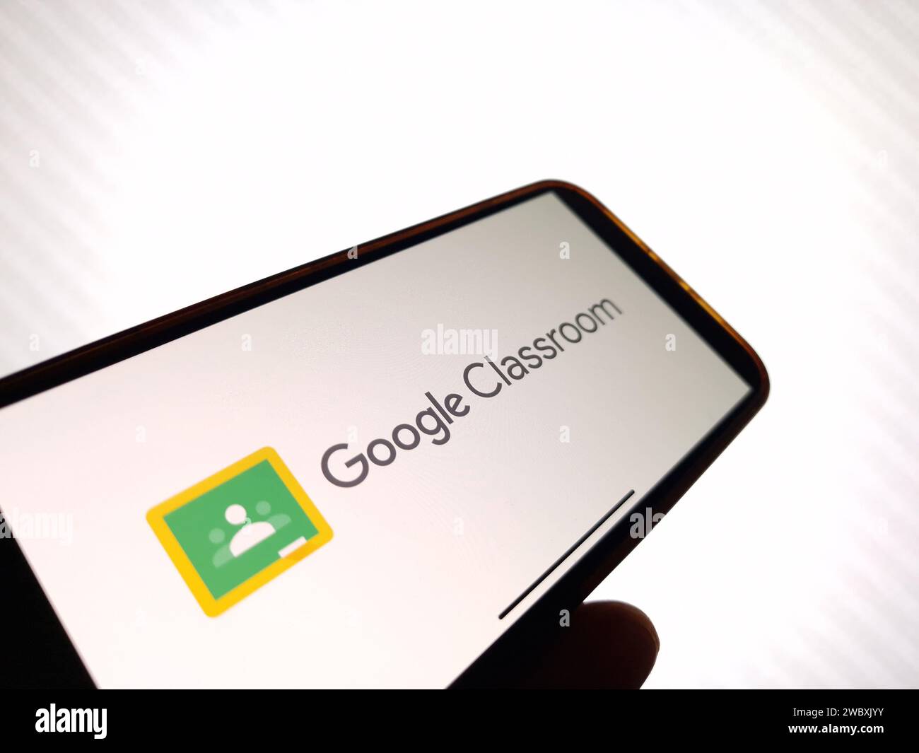 Konskie, Poland - January 12, 2024: Google Classroom logo displayed on ...