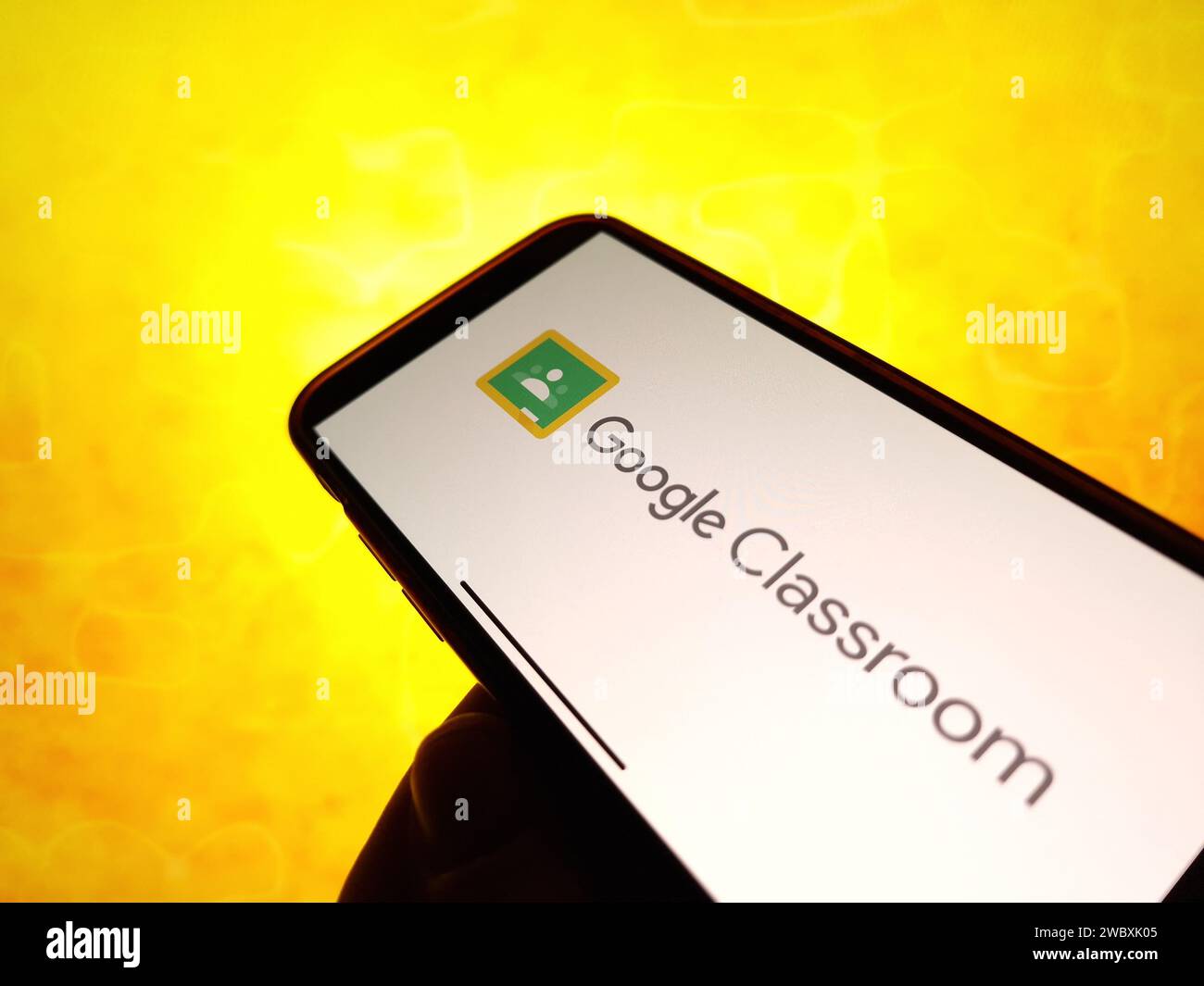 Konskie, Poland - January 12, 2024: Google Classroom logo displayed on ...