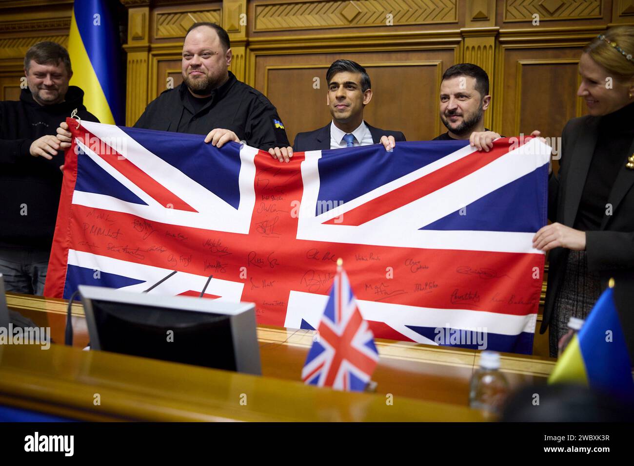 Kiev, Ukraine. 12th Jan, 2024. British Prime Minister Rishi Sunak ...