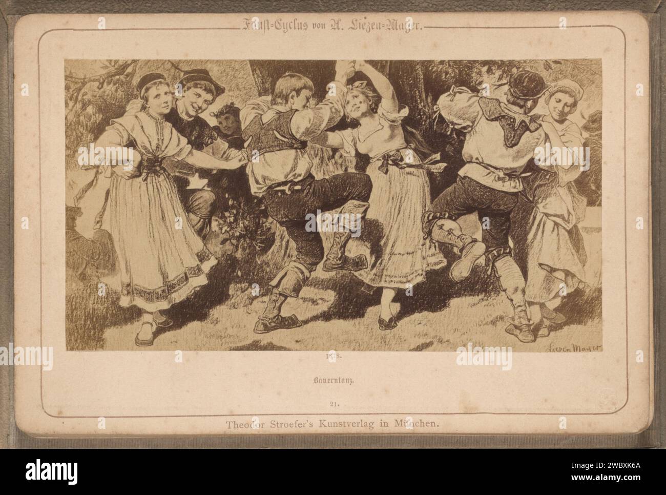 Photo production of (presumably) a drawing entitled 'Boerendans', 1878 ...