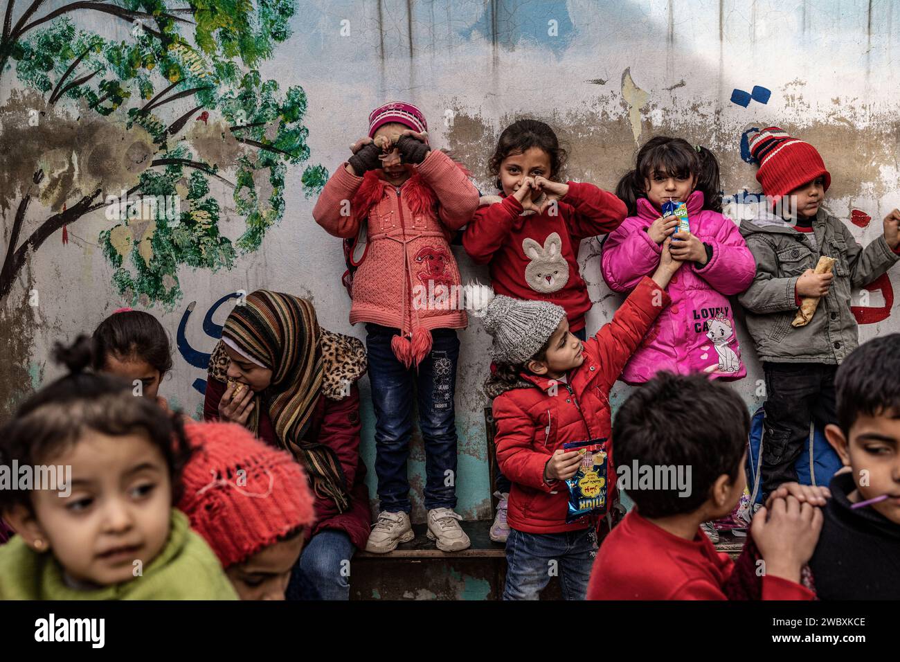 Idlib, Syria. 07th Jan, 2024. play during break time inside Step of ...